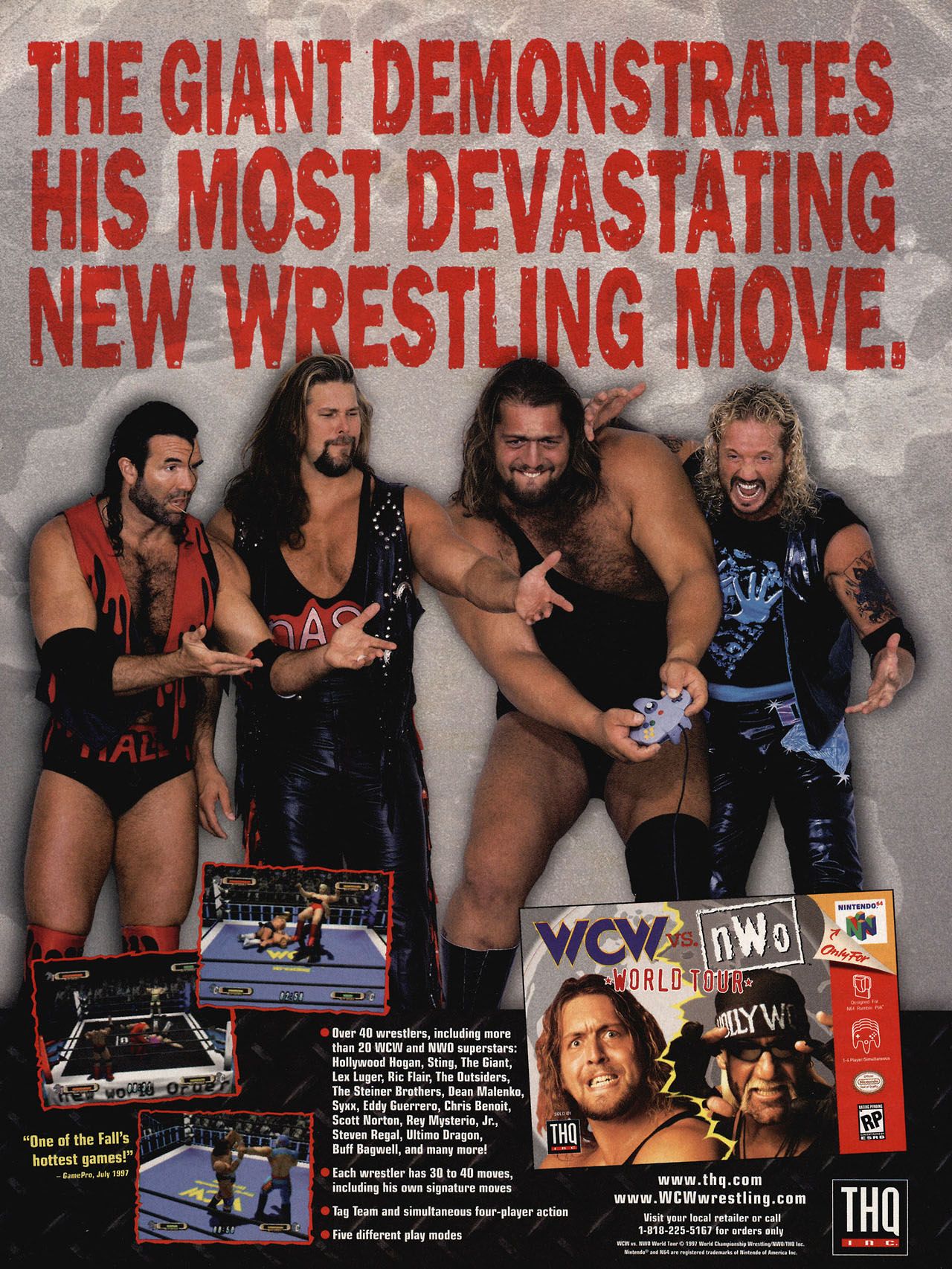 Poster Advertisement for WCW vs. nWo World Tour Game (1997) : r ...